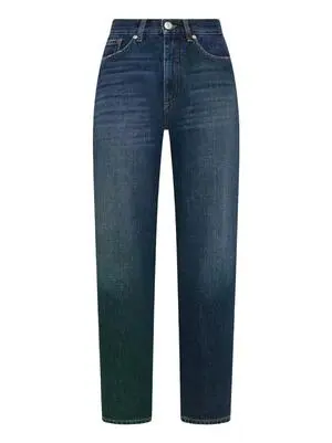 Seventy Faded Tapered-leg Jeans - Blue