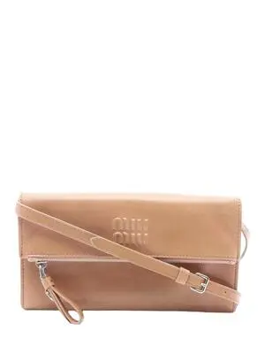 Miu Miu Miu Miu Vitello Shine Shoulder Bag Neutrals