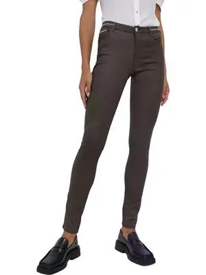 MORGAN MORGAN Coated Slim-Fit Trousers