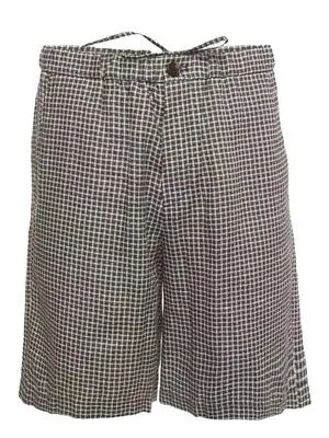 LORO PIANA Loro Piana Checked Linen Shorts