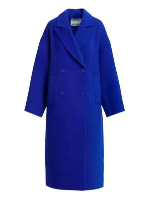 Essentiel Antwerp Double-breasted Oversized Coat - Blue