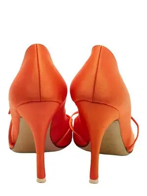 Attico Venus Lace-up Heeled Pumps - Orange
