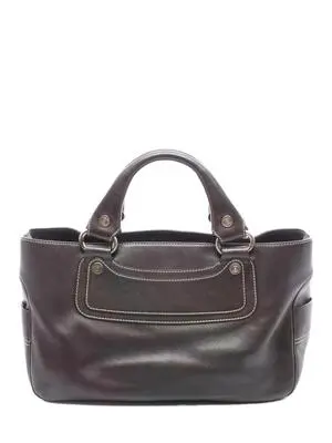 Celine 2000s Boogie Topstitching Tote Bag - Brown