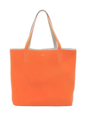 Hermès 2011 Double Sens Clemence Leather Reversible Tote Bag - Grey