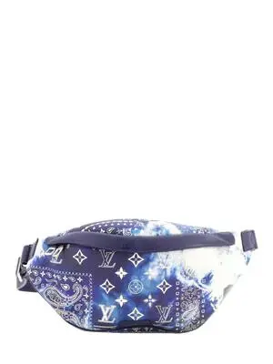 LOUIS VUITTON Discovery Bumbag Limited Edition Monogram Bandana Leather Belt Bag - Blue