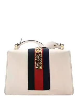 Gucci Sylvie Leather Small Shoulder Bag - Neutrals