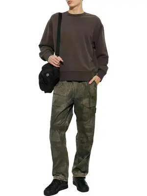 Stone Island Logo-patch Straight-leg Trousers - Grey