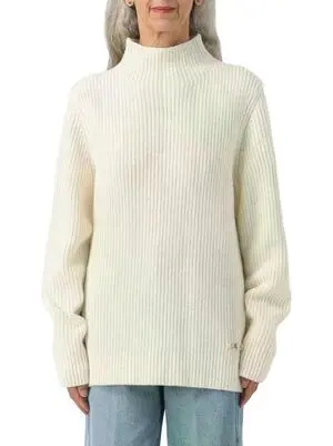 Michael Kors Ribbed Knit Mock Neck Sweater - Neutrals