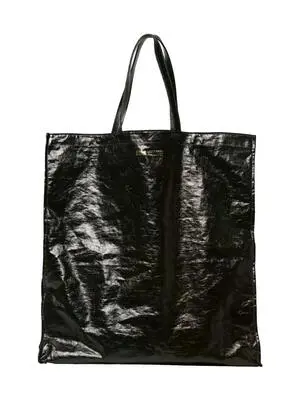 UMA WANG Logo-print Crinkled-effect Tote Bag