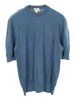 Hermès 2010s Fragments Equestres Short-sleeve Sweater - Blue