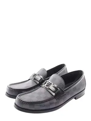 LOUIS VUITTON Damier Graphite Loafers - Grey