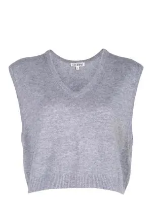 Eterne V-neck Knitted Vest - Grey