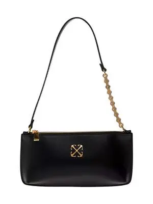 Off-White Jitney Leather Shoulder Bag - Black