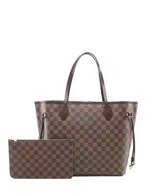 LOUIS VUITTON Neverfull Mm Damier Ebene Tote Bag - Brown