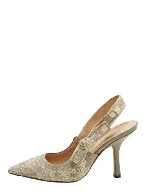 DIOR DIOR J'Adior Embroidered Floral Canvas Slingback Pumps
