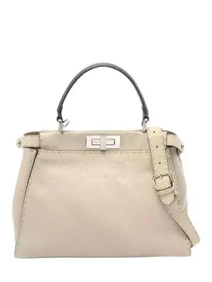 FENDI Fendi Peekaboo Leather Tote Bag