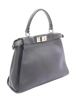 Fendi Selleria Peekaboo Top Handle Handbag - Grey