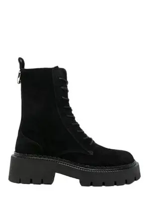 VIC MATIE Vic Matie Suede Lace-Up Boots Black