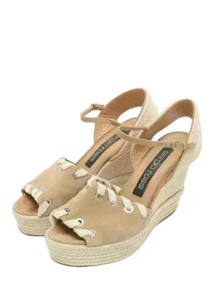 SERGIO ROSSI Rope Detail Wedge Espadrilles - Neutrals