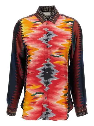 PIERRE-LOUIS MASCIA Print Silk Twill Shirt - Multicolore
