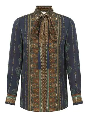 ZIMMERMANN Zimmermann Ascent Paisley Print Silk Shirt