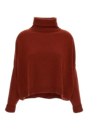 Dusan Cashmere Oversized Turtleneck Sweater - Arancione