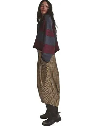 Free People Free People Misty Haze Crop Pull-On Pants Tan Combo