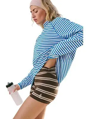 Free People Bottom Line Shorts - Chocolate Combo