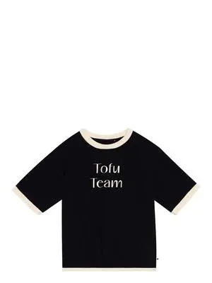 NEW ORCHARD Tofu Team" Graphic T-shirt - Black