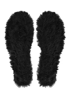 NEW ORCHARD Classic Vegan Faux Fur Insulated Insoles - Black