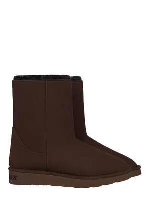 NEW ORCHARD Classic Vegan Boots With Fur Lining - Brown