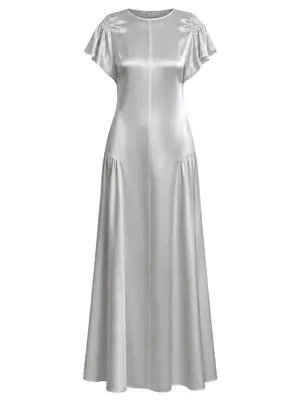 AISL AISL Ivory Satin Maxi Dress