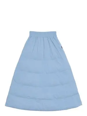 NEW ORCHARD Quilted Vegan Midi Skirt - Blue
