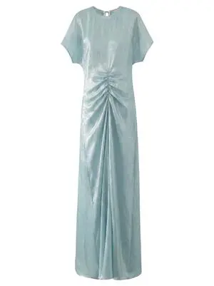 AISL Ruched Center Column Maxi Dress - Blue