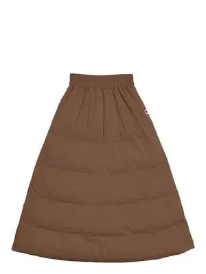 NEW ORCHARD Quilted Vegan Skirt - Brown