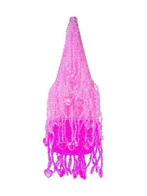 TILLIE BEADS Sweetheart Fringe Beaded Handbag - Pink