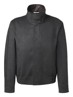 LARDINI Virgin Wool Zip-up Jacket - Grey
