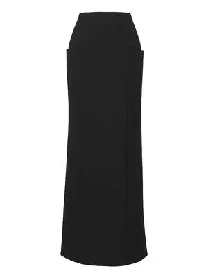 Alaïa Wool Maxi Skirt - Black
