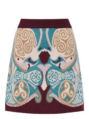 LA DOUBLEJ La DoubleJ Alchemy Jacquard Wool Miniskirt