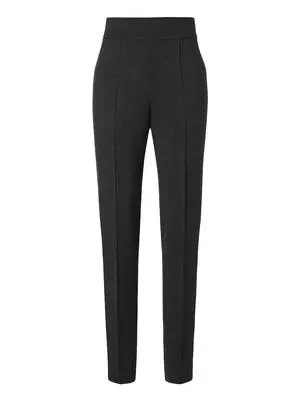Alaïa Knitted Wool-blend Tapered Pants - Grey