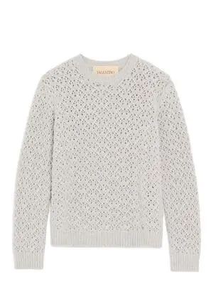 Valentino Garavani Wool And Cashmere Jumper - Light Grey