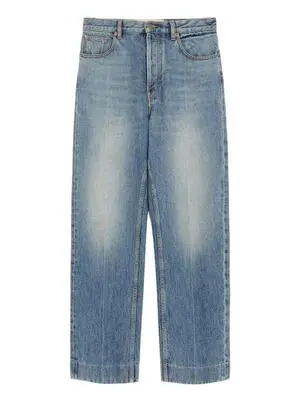 Valentino Garavani Five-pocket Washed Effect Trousers - Denim