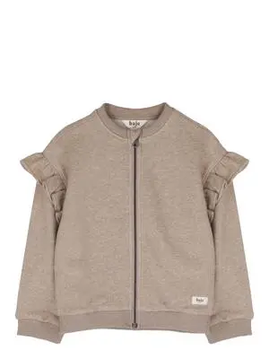BAJE STUDIO Organic Cotton Zip-up Sweater - Brown