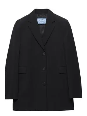Prada Single-breasted Gabardine Jacket - Black