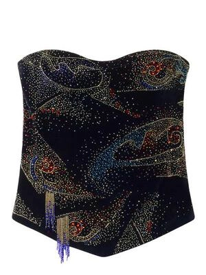 ISABEL MARANT ÉTOILE Isabel Marant Jiska Embroidered Bustier With Tassels