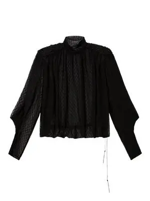 Isabel Marant Étoile Oeste Embroidered Plumetis Lace Blouse - Black