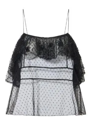 Isabel Marant Étoile Olaja Embroidered Lace Top - Black