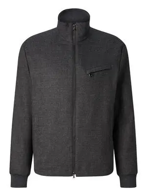 Bogner Milan Virgin Wool Blend Zip-up Jacket - Anthracite