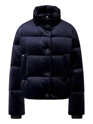Bogner BOGNER Oliva Velvet Quilted Down Jacket Navy