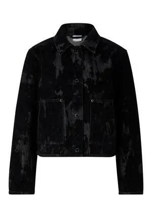Bogner Lore Velvet Trim Denim Jacket - Black